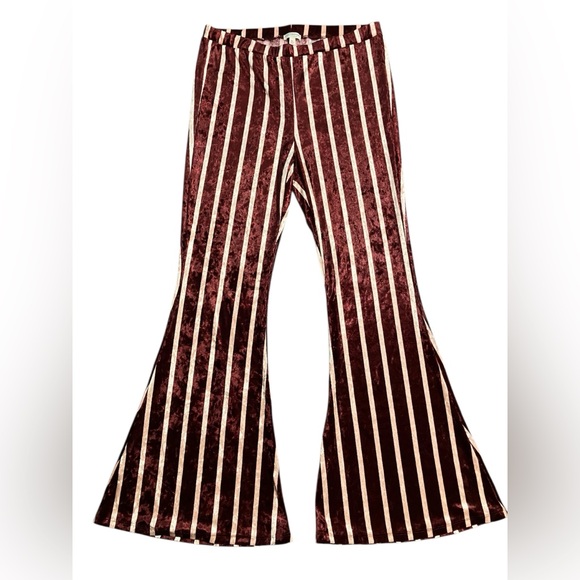 EARTHBOUND | Pants & Jumpsuits | Earthbound Velvet Flare Pants Burgundy ...